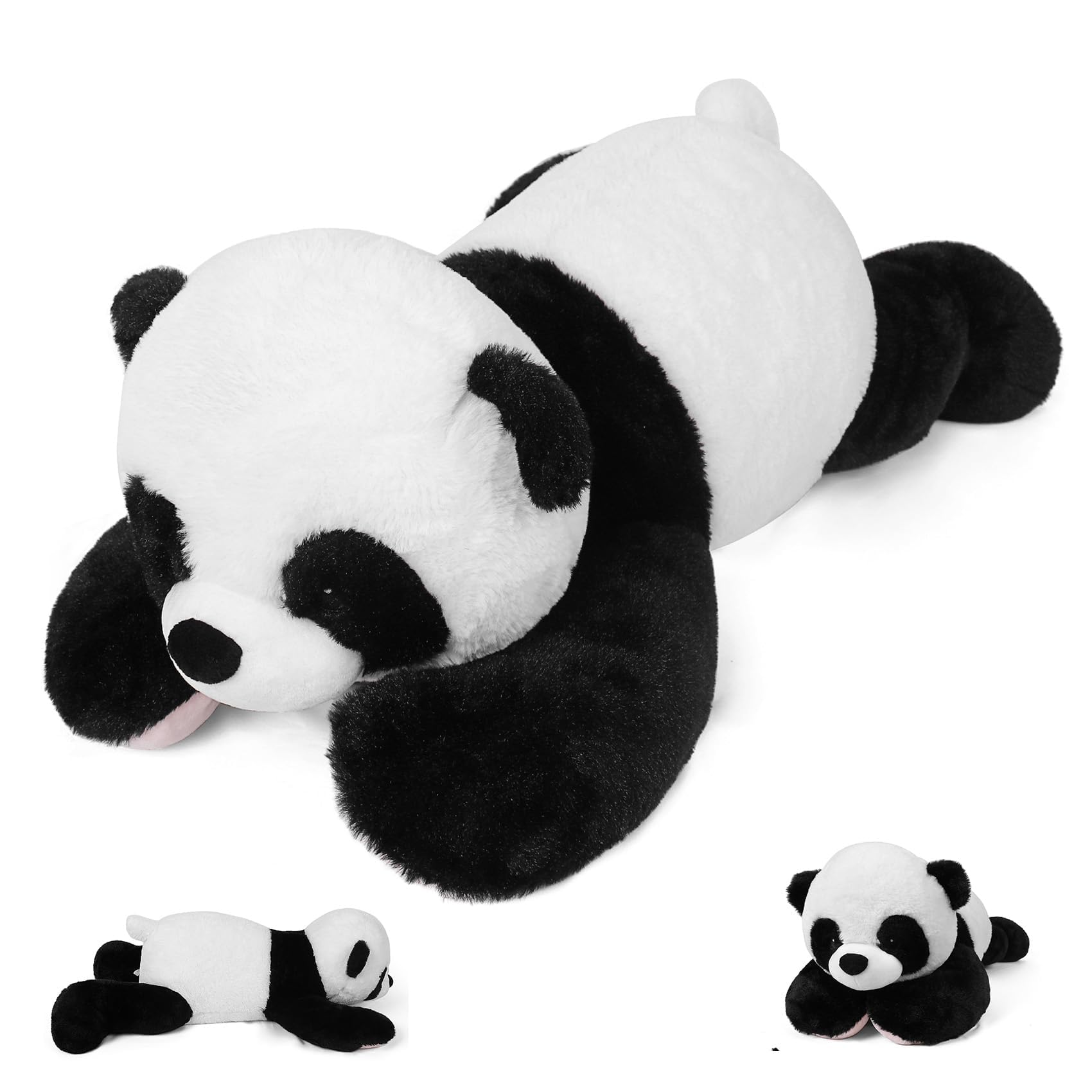 JellyMallow 5 lbs, 27 inches Panda Weighted Stuffed Animals, Cuddly Weighted Panda Plush Pillow Giant Plushie Ideal Gift for Adults & Kids