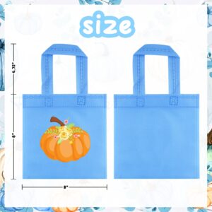 20Pcs Blue Little Pumpkin Party Favor Bags, Fall Party Treat Candy Bags Halloween Pumpkin Goodie Gift Bags for Boy Little Pumpkin Baby Shower Fall Birthday Thanksgiving Halloween Party Favor