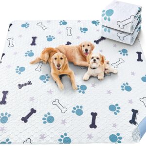 Washable Pee Pads for Dogs, 2 Pack Reusable Puppy Training Pads, Durable and Absorbent Whelping Pads, Waterproof Pet Training Pads