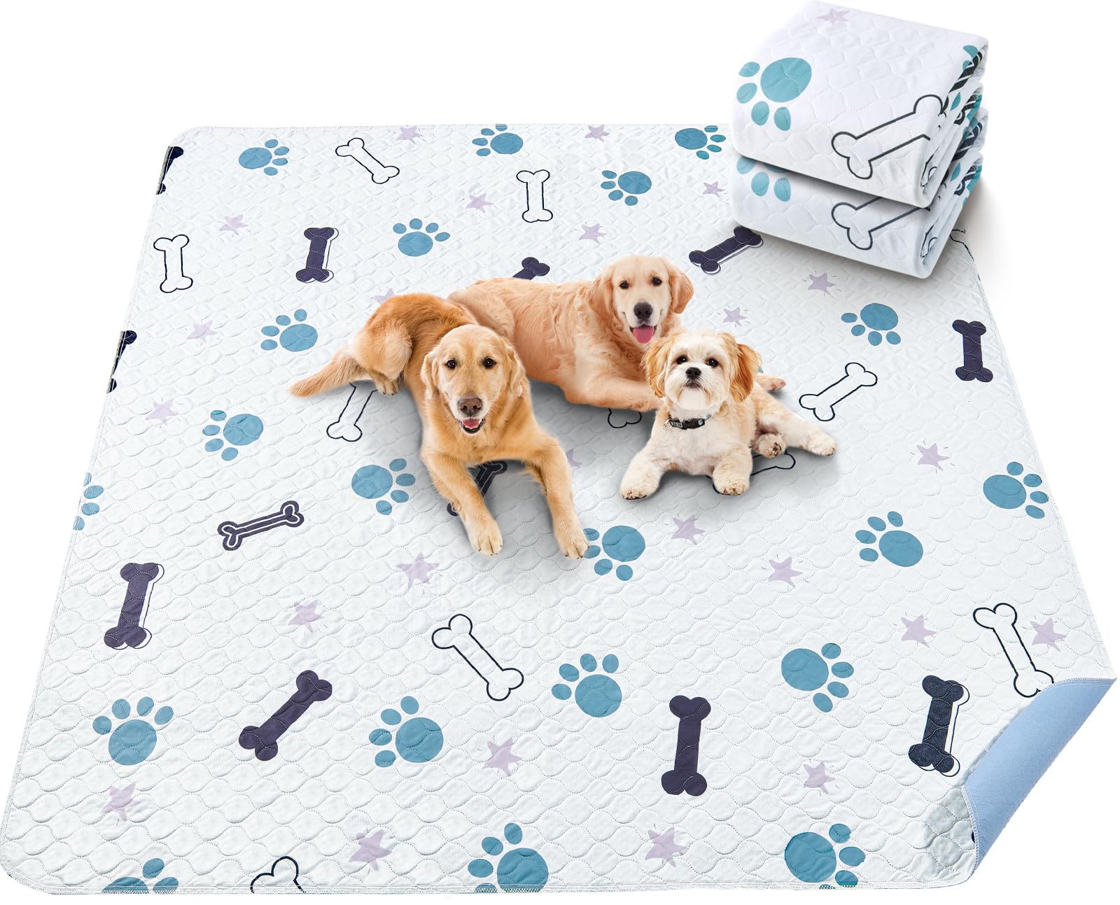 Washable Pee Pads for Dogs, 2 Pack Reusable Puppy Training Pads, Durable and Absorbent Whelping Pads, Waterproof Pet Training Pads