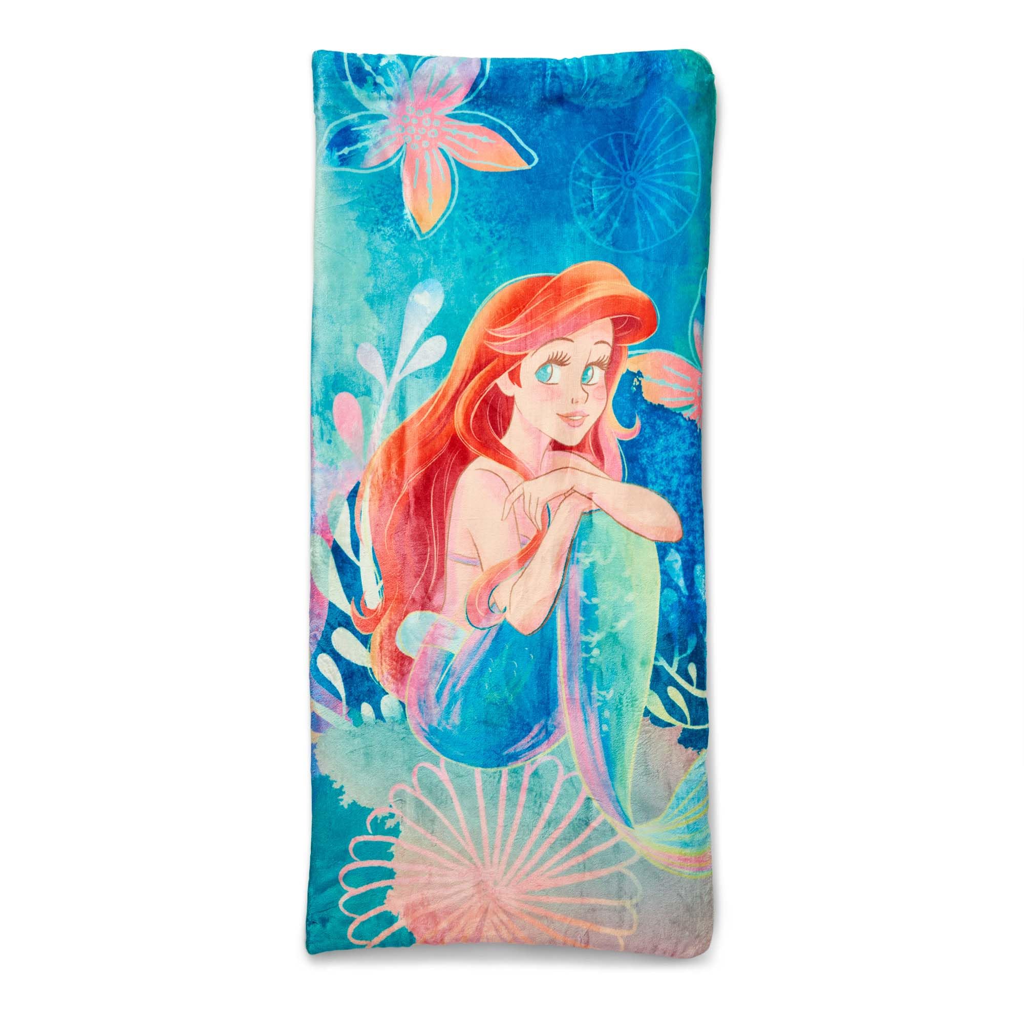 Northwest Little Mermaid/Ariel Cloud Sherpa Slumber Bag, 27" x 62", Dream Big