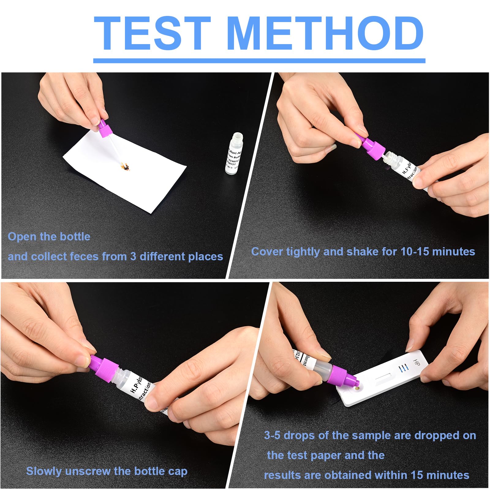 Helicobacter Pylori Stool Test Kits, H. Pylori，h. Pylori Stool (Antigen) 10-15 Minutes of Quick Home Testing, The Result is Highly Accurate, Easy to Read and use