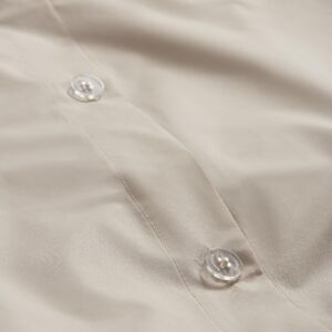 Brooklinen Luxury Sateen Duvet Cover - 100% Cotton, Full/Queen Size in Pebble with Extra-Long Corner Ties and Button Closure| Best Luxury Sheets