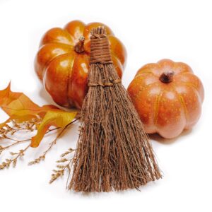 Pumpkin Spice Scented Broom (3-Pack) - 6" Heather Broom - Holiday Decor