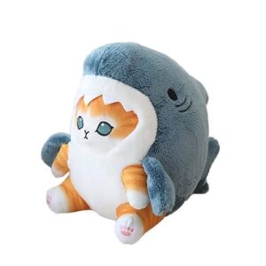 shark cat plush toy cat shark stuffed shark plushies animal doll 7.8" shark cat plush pillow whale shark plush birthday for kids boys girls (shark cat,7.8"/20cm)