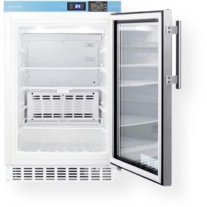 Accucold ACR46GL 20" Wide Pharmacy All-Refrigerator; LED Lighting; Built-in Capable; Double Pane Tempered Glass Door; Digital Thermostat; Temperature Memory Function; Frost-free Operation