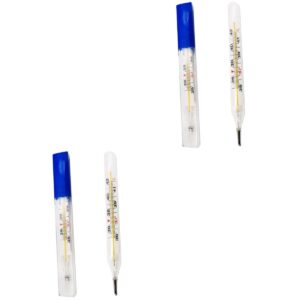 healeved 4 pcs adult temperature measurement glass oral temperature fast reading temperature home supplies, easy to read