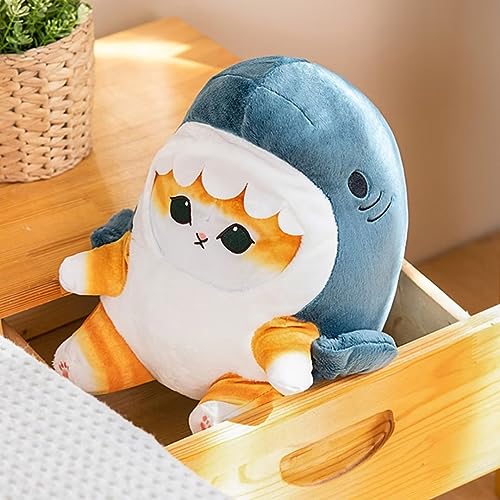 Shark Cat Plush Toy Cat Shark Stuffed Shark Plushies Animal Doll 7.8" Shark Cat Plush Pillow Whale Shark Plush Birthday for Kids Boys Girls (Shark Cat,7.8"/20cm)