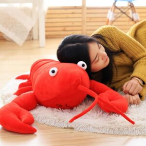 XIZHI Lobster Plush Stuffed Animal Lobster Plush Toy Lobster Pillow Suitable for Christmas and Birthday with Huggable Gifts (Red-Medium)