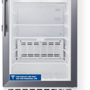 Accucold ACR46GL 20" Wide Pharmacy All-Refrigerator; LED Lighting; Built-in Capable; Double Pane Tempered Glass Door; Digital Thermostat; Temperature Memory Function; Frost-free Operation