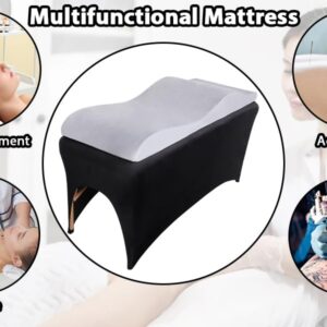 Luxurious Curved Lash Bed Topper - Ergonomic Massage Bed FoamTopper Wave Mattress Support The Body 30D High Density Foam - Grey