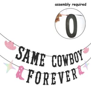 Same Cowboy Forever Banner for Western Cowgirl, Last Rodeo Hoedown, Nash Bash Nashville Bachelorette Party Decorations