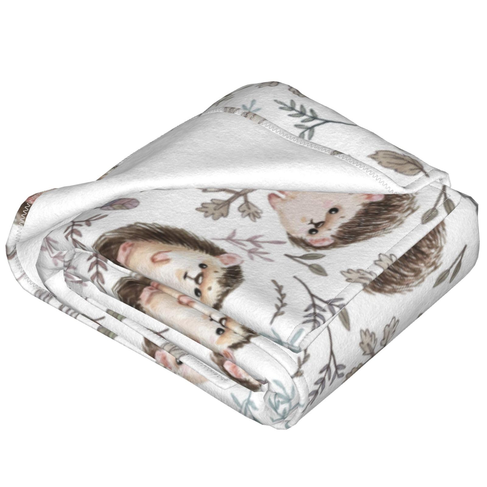 Hedgehog Gifts Flannel Throw Blanket Soft Lightweight Blankets for Girls Kids Women Hedgehog Lovers 50"X40"