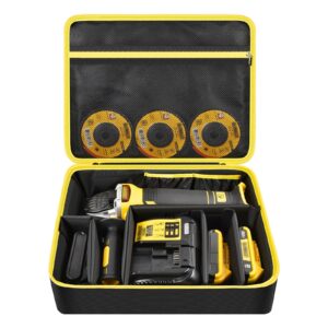 peciue bag compatible with dewalt 20v max* angle grinder tool (dcg413b), also fit for flexvolt advantage brushless cordless (dcg416b), storage hold battery pack, charger, glass cutting disc (box only)