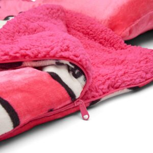 Northwest Hello Kitty Silk Touch Sherpa Slumber Bag, 27" x 56", Pink Pride