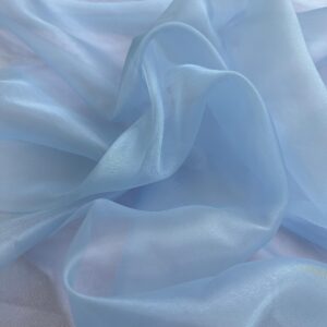 Organza Fabric by The Yard - Crystal Organza Fabric - Perfect for Wedding, Party Decor, Draping, and Crafts - Available by The Yard - 58 inches - 1 Yard (Baby Blue)