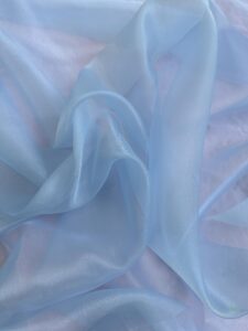 organza fabric by the yard - crystal organza fabric - perfect for wedding, party decor, draping, and crafts - available by the yard - 58 inches - 1 yard (baby blue)