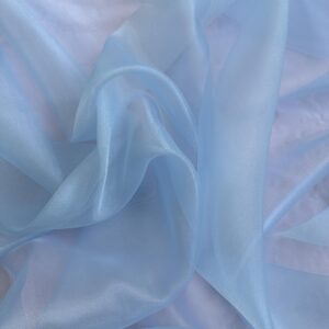 Organza Fabric by The Yard - Crystal Organza Fabric - Perfect for Wedding, Party Decor, Draping, and Crafts - Available by The Yard - 58 inches - 1 Yard (Baby Blue)