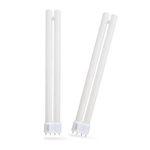 (2pack) pl24-c 24w replacement for ottlite b24553 t40j34 fluorescent light bulb,24w fluorescent light bulbs tpye c,5500k bright natural daylight,2g11 base