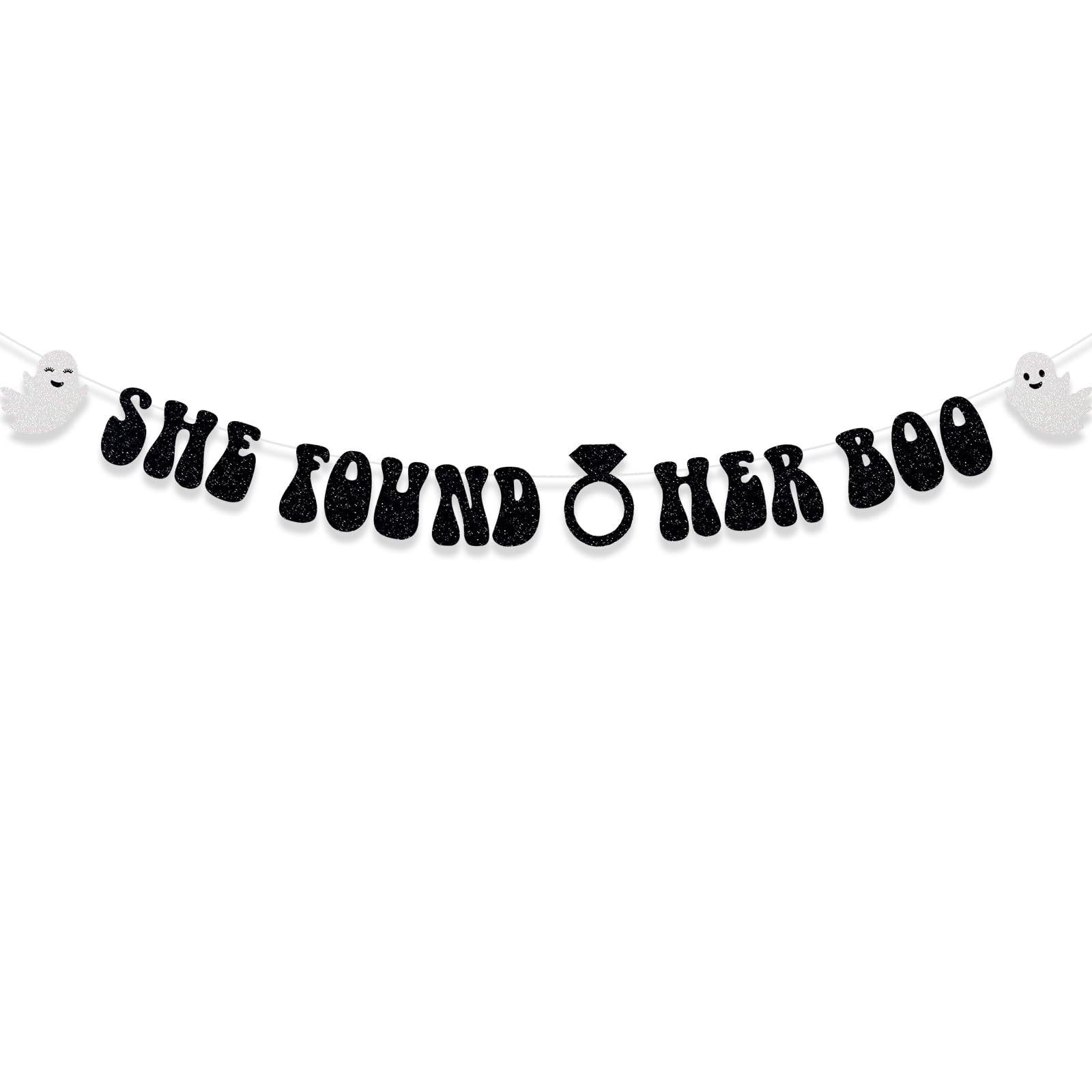 She Found Her Boo Halloween Bridal Shower Banner Boochelorette Ghost Garland Spooky October Bachelorette Party Decor