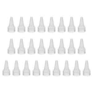 patikil twist bottle caps, 25pcs 18/410 squeeze bottle cap replacement caps for glue dispensing bottles dispensing caps paint bottles, clear