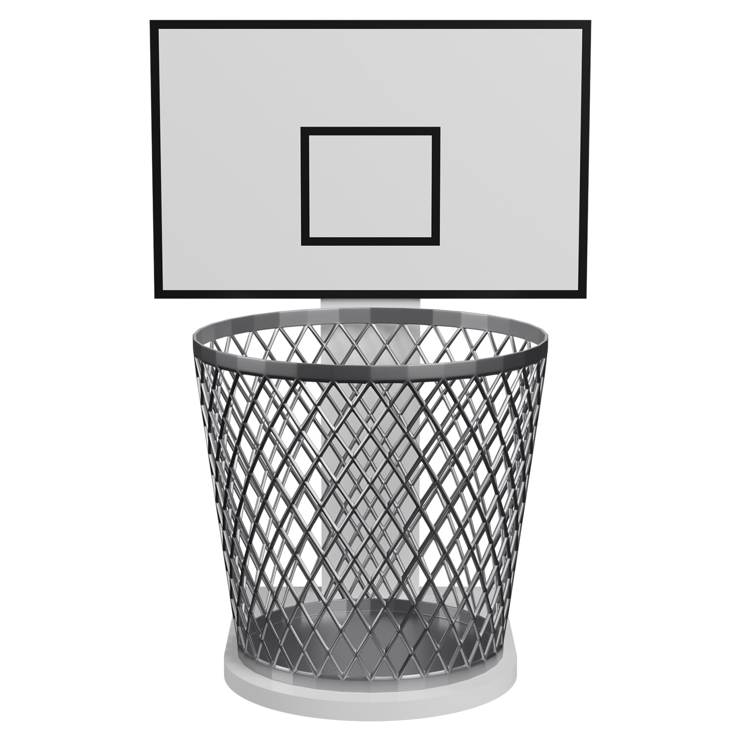 SIHPTO Basketball Trash Can Holder(Excluding Trash Can)，Wastebasket Backboard，White Wooden Basketball Mini Rack Bedroom Office Kitchen Living Room Fun Trash Can