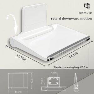 MOOFI Folding Shower Seat Wall Mounted, Fold Down Shower Bench with Larger Seat Area, Bathroom Seating Chair, Home Care, Bath Safety Furniture, Hold up to 450lbs, 36 x 29.5cm White