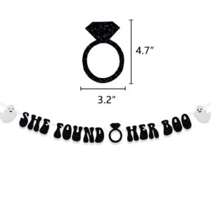 She Found Her Boo Halloween Bridal Shower Banner Boochelorette Ghost Garland Spooky October Bachelorette Party Decor