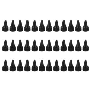 patikil twist bottle caps, 36pcs 28/410 squeeze bottle cap replacement caps for glue dispensing bottles dispensing caps paint bottles, black