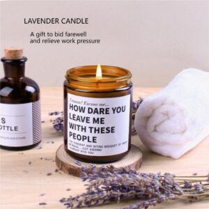 Funny Retirement Gift for Woman Men, Best Friend Birthday Gifts for Women Work Bestie, Coworker Leaving Gifts, Farewell Going Away Goodbye Gifts, Lavender Candles Gifts for Christmas