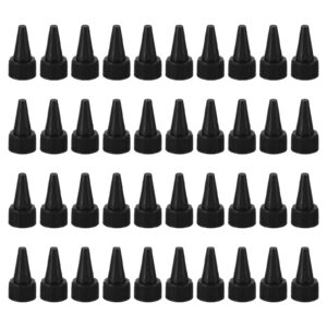 patikil twist bottle caps, 40pcs 20/410 squeeze bottle cap replacement caps for glue dispensing bottles dispensing caps paint bottles, black