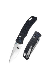 cnyj axis lock pocket knife everyday carry folding knife thumb studs manual open pocket knives carbon fiber handle edc knife with deep carry pocket clip for men women