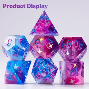 LET'S RESIN Dice Resin Molds Silicone, DND Dice Epoxy Resin Molds with 7 Standard Polyhedral Stereoscopic Dice Cavities, Silicone Molds for Epoxy Resin, DIY Dices Making, Table Board Game