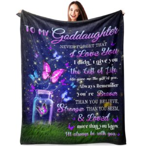 atokker goddaughter gifts from godmother blanket, first communion gifts for girls, 1st communion gifts for girls, baptism gifts for girl, communion gifts for goddaughter throw blanket 60"*50"