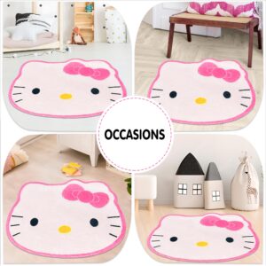 Hurig Super Soft Kitty Rugs Cute Area Rug for Room Decor Girls Bedroom Decoration Cashmere Mat