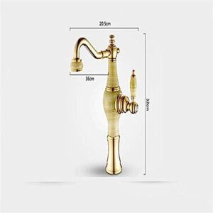 Kitchen & Bath Fixtures Taps Faucet,EuropUPC Gold Basin Faucet Rose Gold Retro Bathroom Hot and Cold Faucet