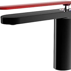 Kitchen & Bath Fixtures Taps Faucet,EuropUPC Style Copper Black Paint Basin Faucet Hotel Engineering Bathroom Hot and Cold Long Mouth Faucet