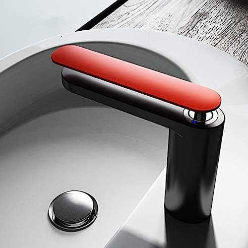 Kitchen & Bath Fixtures Taps Faucet,EuropUPC Style Copper Black Paint Basin Faucet Hotel Engineering Bathroom Hot and Cold Long Mouth Faucet