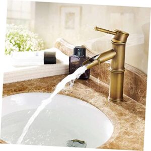 DOITOOL 3 pcs Bathroom Accessories Kitchen faucets with Down Sprayer Kitchen Sink Faucet faucets for Bath Sinks Bathtub Faucet Waterfall Faucet wash Basin Mixer tap Basin Faucet All Bronze