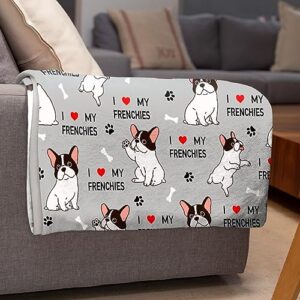 Lynnezilla French Bulldog Blanket - French Bulldog Gifts for Dog Lovers - Frenchie Decor for Couch Sofa Bed for All Seasons - Gifts for Frenchie Lovers - 40"x50" Frenchie Lover Gift for Boys Girls