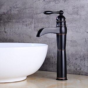 kitchen & bath fixtures taps faucet,europupc black ancient faucet above counter basin hot and cold faucet waterfall bathroom heightening faucet