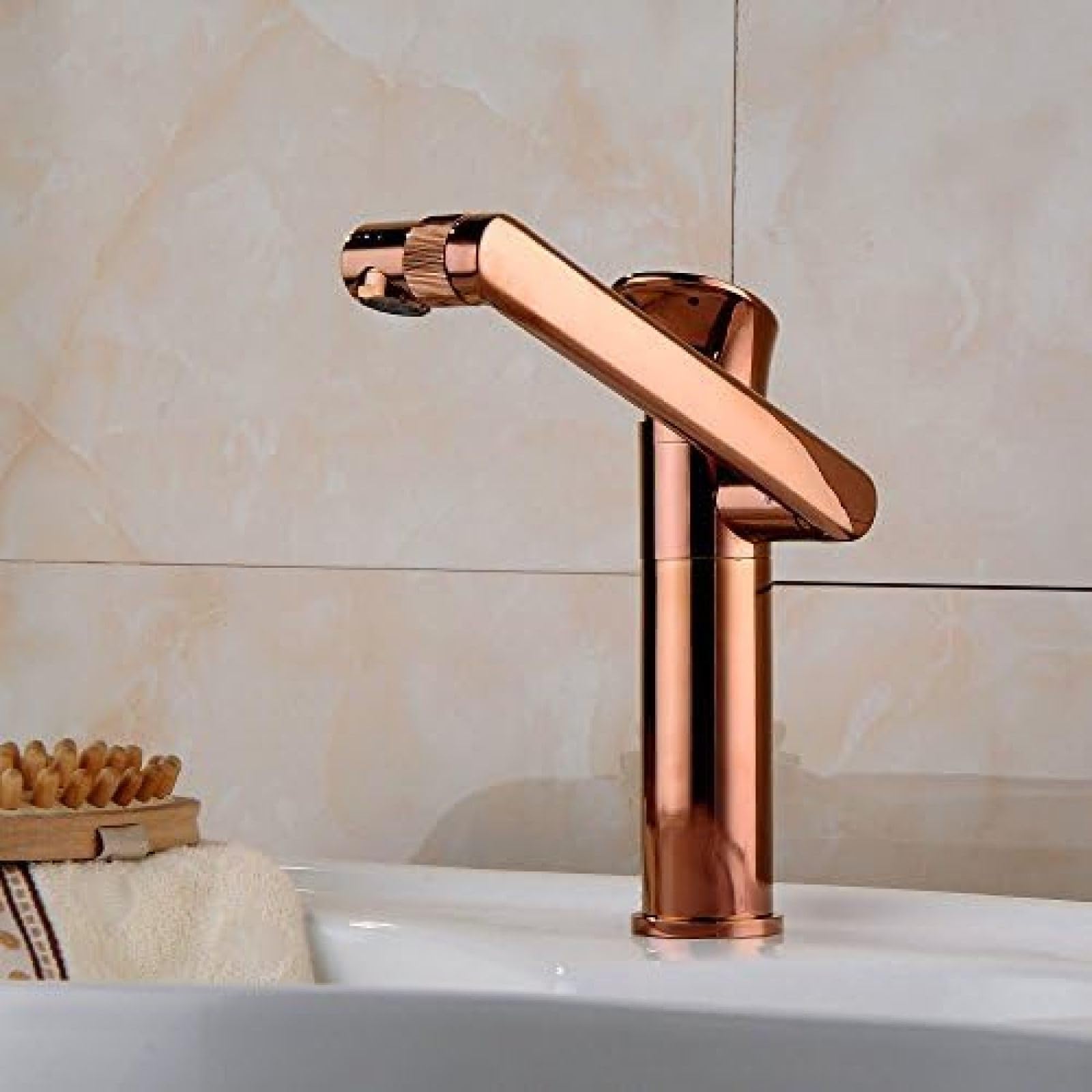 Kitchen & Bath Fixtures Taps Faucet, EuropUPC Basin Faucet Rotating Wash Basin Faucet Under Counter Basin Hot and Cold Faucet Retro Single Hole Faucet