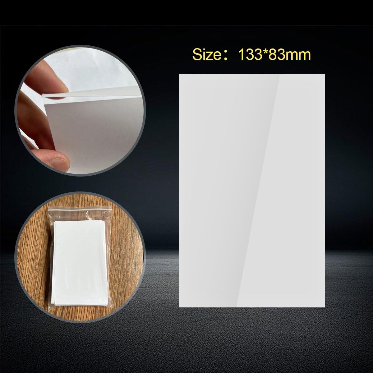 100 Sheet PCR Plate Sealing Film，96 Well Plate Transparent Self-Adhesive Film 83x133mm