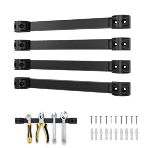 sdldeer 12" magnetic tool holder, 4 packs magnetic storage strips tool magnet bar pvc coated for garage tool organizer mounted hanging strip,heavy duty of magnetic holder easy to install