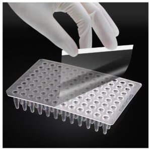 100 sheet pcr plate sealing film，96 well plate transparent self-adhesive film 83x133mm