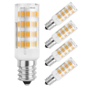 fglyniy candelabra led light bulbs, e12 candelabra bulb 40 watt equivalent,4w warm white 3000k, small candelabra bulbs dimmable,ceiling fan bulbs,wall sconces,christmas lighting.(pack fo 5)