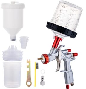 daxinyang r500 lvlp spray gun with 600 ml mixing cup&adapter, yt-160 paint gun automotive,1.3 mm car paint gun sprayer,paint gun for house painting, car, furniture, varnish & top coat