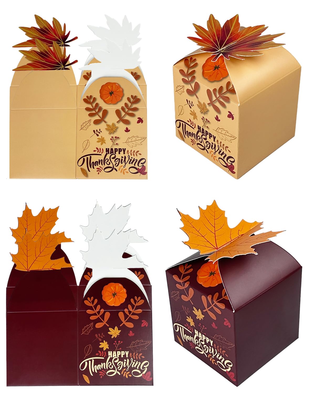 Gcardist Thanksgiving Cross Gift Boxes 28pcs 3.3x3.3x3.3 Inches Cookie Boxes for Festival Party,3D Square Gift Box for Gifts,Small Cardboard Box for cookie,chocolate,pudding, Widely Used in Various