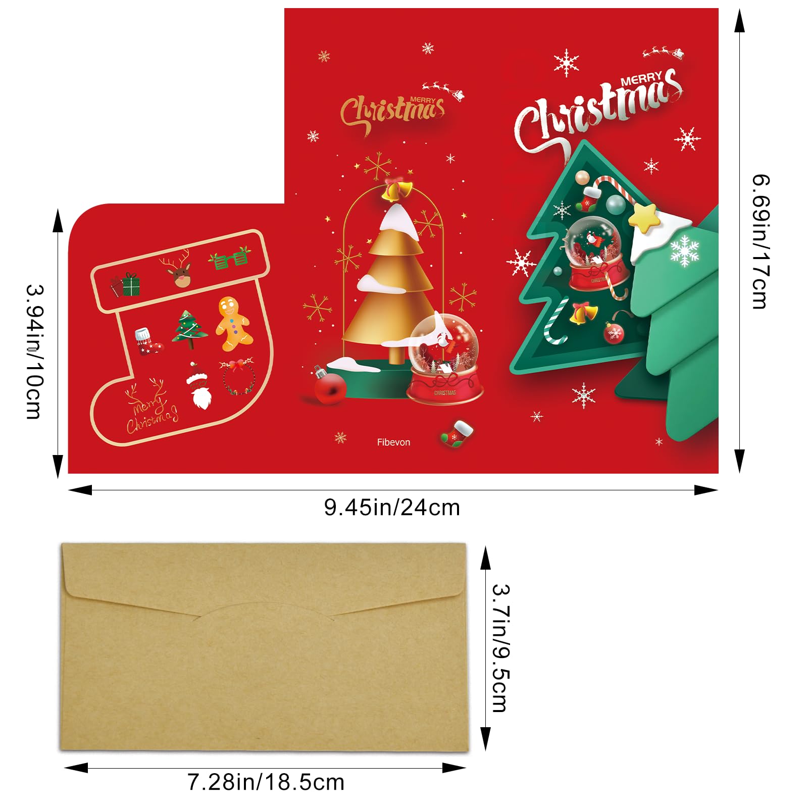 Fibevon Christmas Money Holder for Cash Gifts with Envelopes - 30 Pack of Christmas Gift Card Holder Money Envelopes for Cash Christmas Decoration for Xmas, Holiday, and New Year