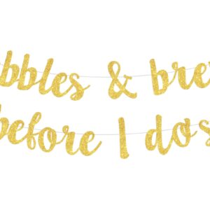 Bubbles & Brews Before I Do’s Banner for Bachelorette Party Bridal Shower Decorations Engagement Wedding Supplies